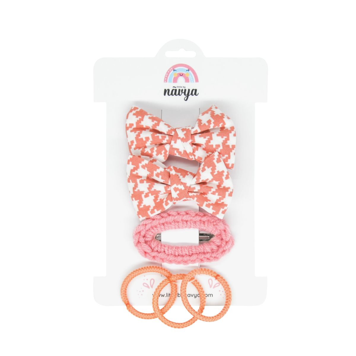 A Pink Journey Set of Bow Barratte, clips and Rubberbands ( 3-8 Years ...