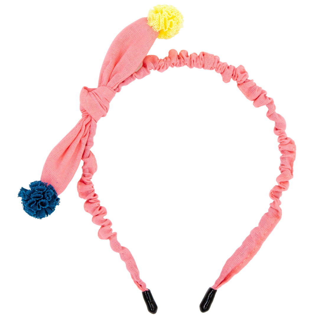 Little Poms Hairband- Pack of 1 Hairband for Girls (3-10 Years) in Pink ...