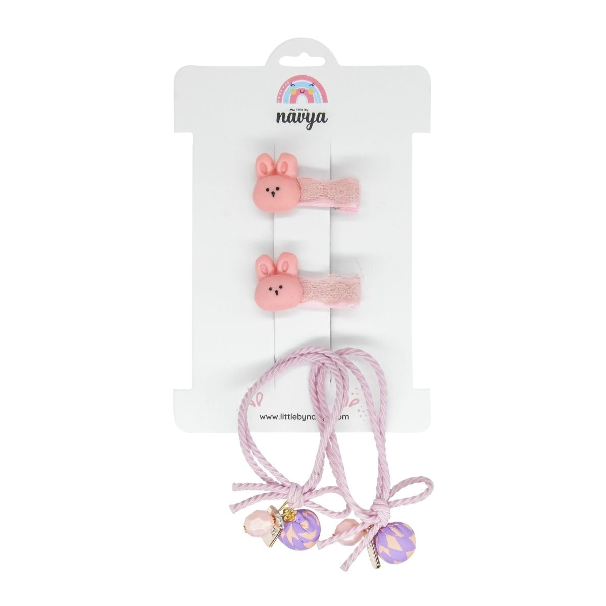 Bunny-Mazing Time Set of hair ties and hair clips for girls (3 - 8 ...