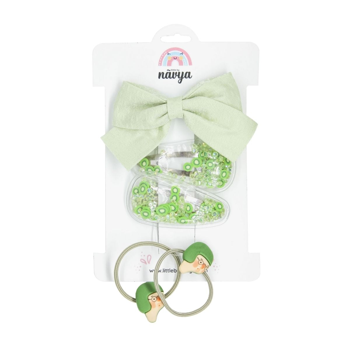 Minty Fresh Sensation - Hair Clip & Rubber band Set - (2-7 years) for ...